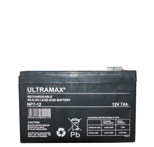 12v, 7Ah, Sealed, Lead, Acid, Battery